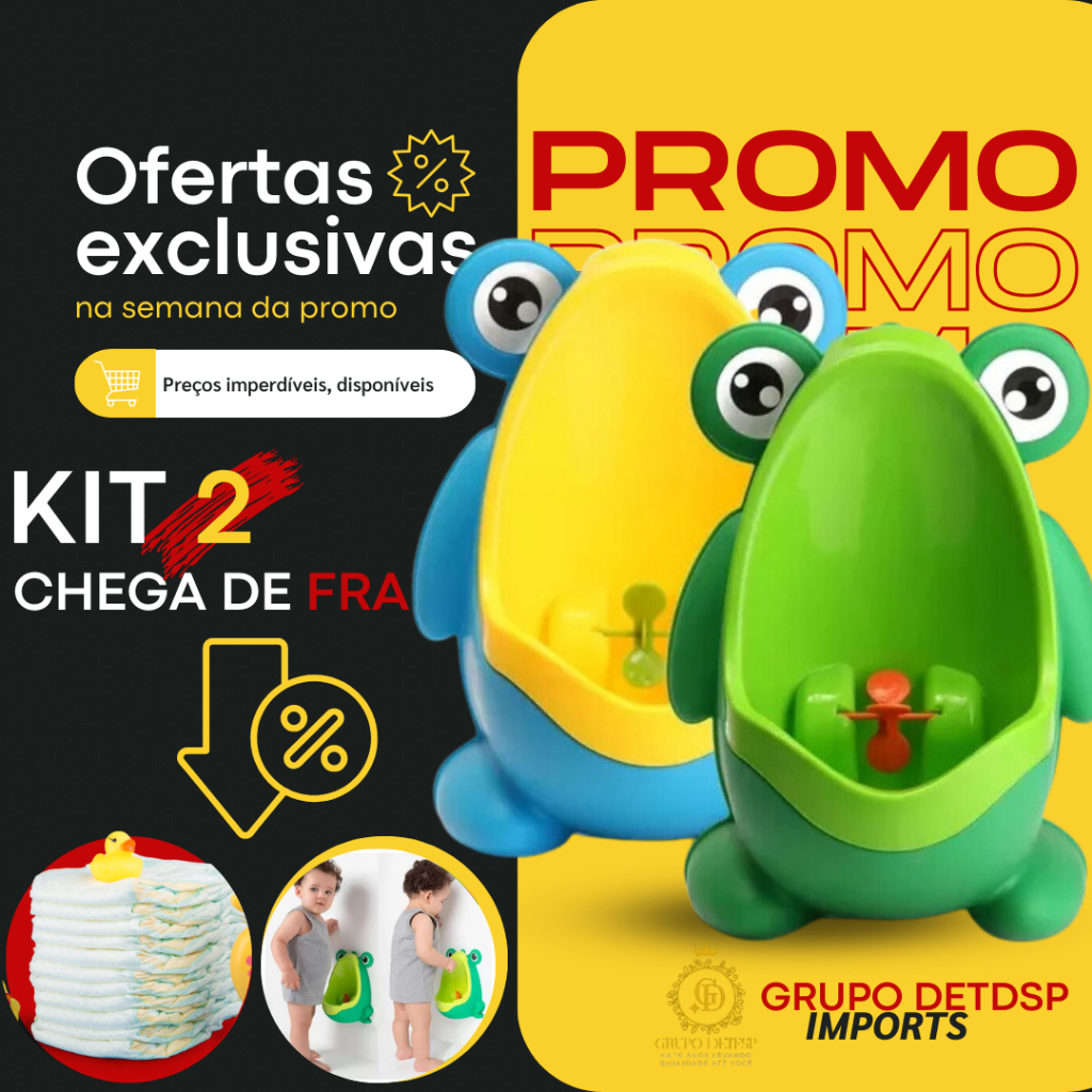 Kit 2 Mictorio Infantil Verde Bebê Menino Penico De Sapinho Mictório ...