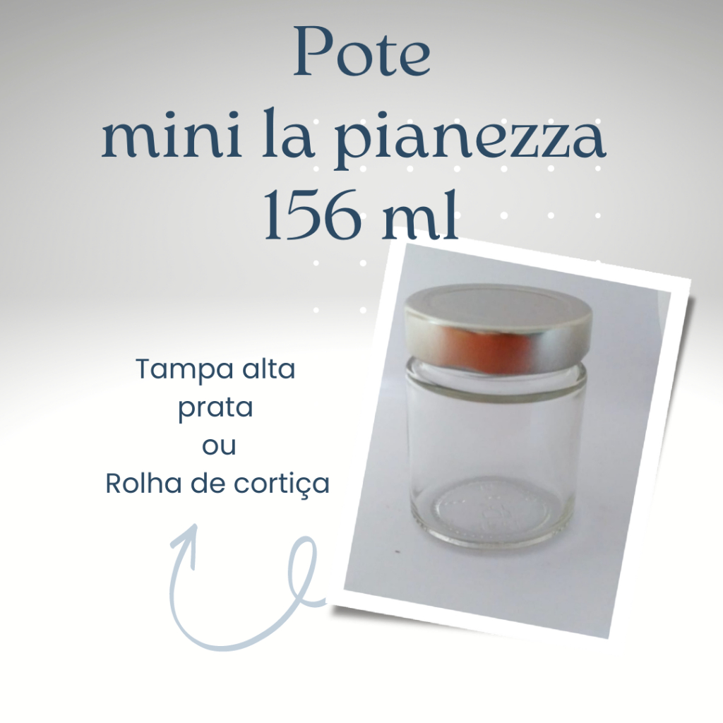 100 Potes mini La pianezza 156 ml , PP ou Deep com ( ou sem) tampa ...