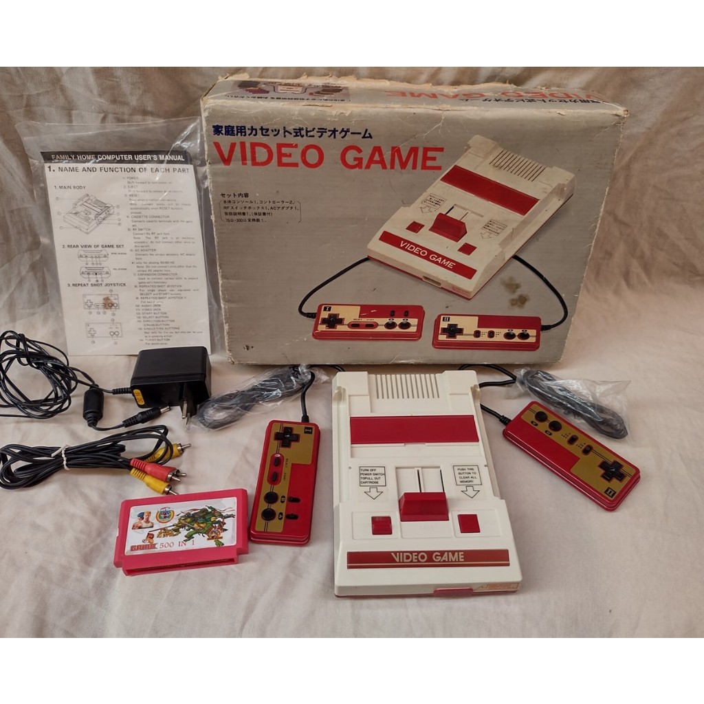 Console Nintendinho Famiclone Na Caixa + Cartucho 500 Jogos - Escorrega ...