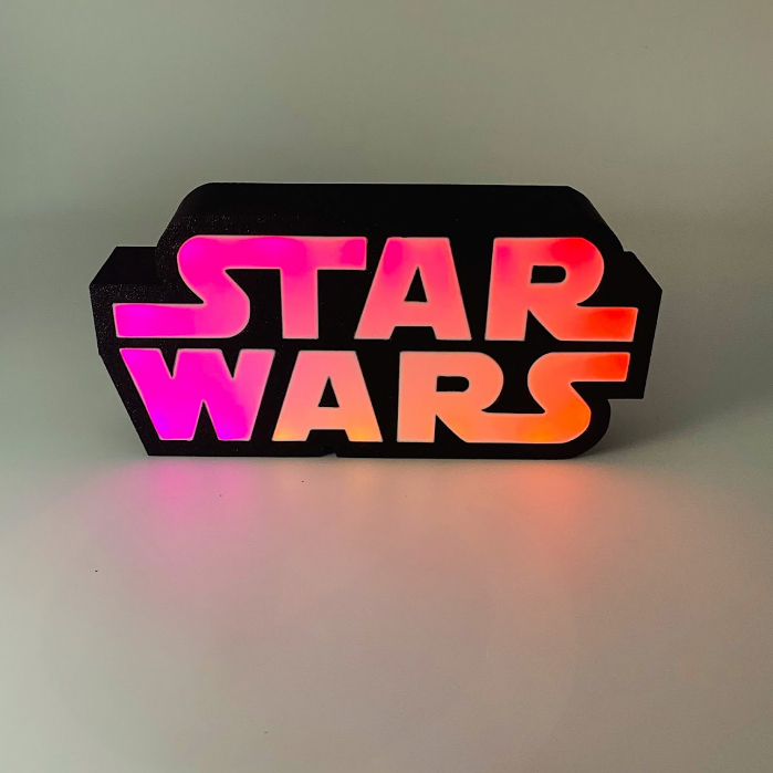 Luminária Led Logo Filme Star Wars - Luminária decorativa de Led Logo ...