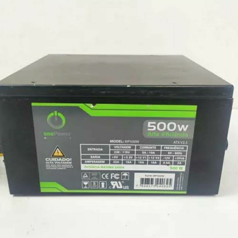 Fonte Atx 500w One Power 110V/220V - Faz a Boa!