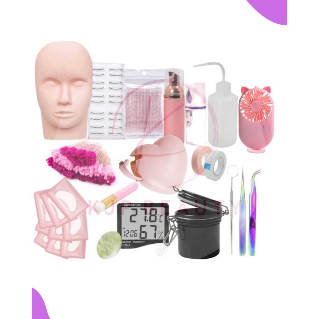 Kit Completo Para Extensão de Cílios Nano Pump Pisseta Escovinha ...