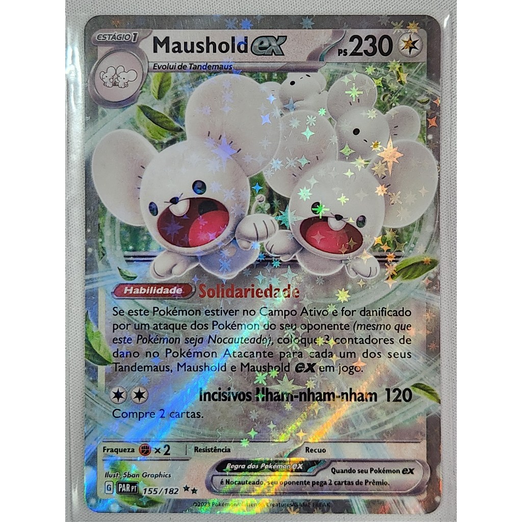 Carta Pokemon Maushold ex (155/182) PAR | Shopee Brasil