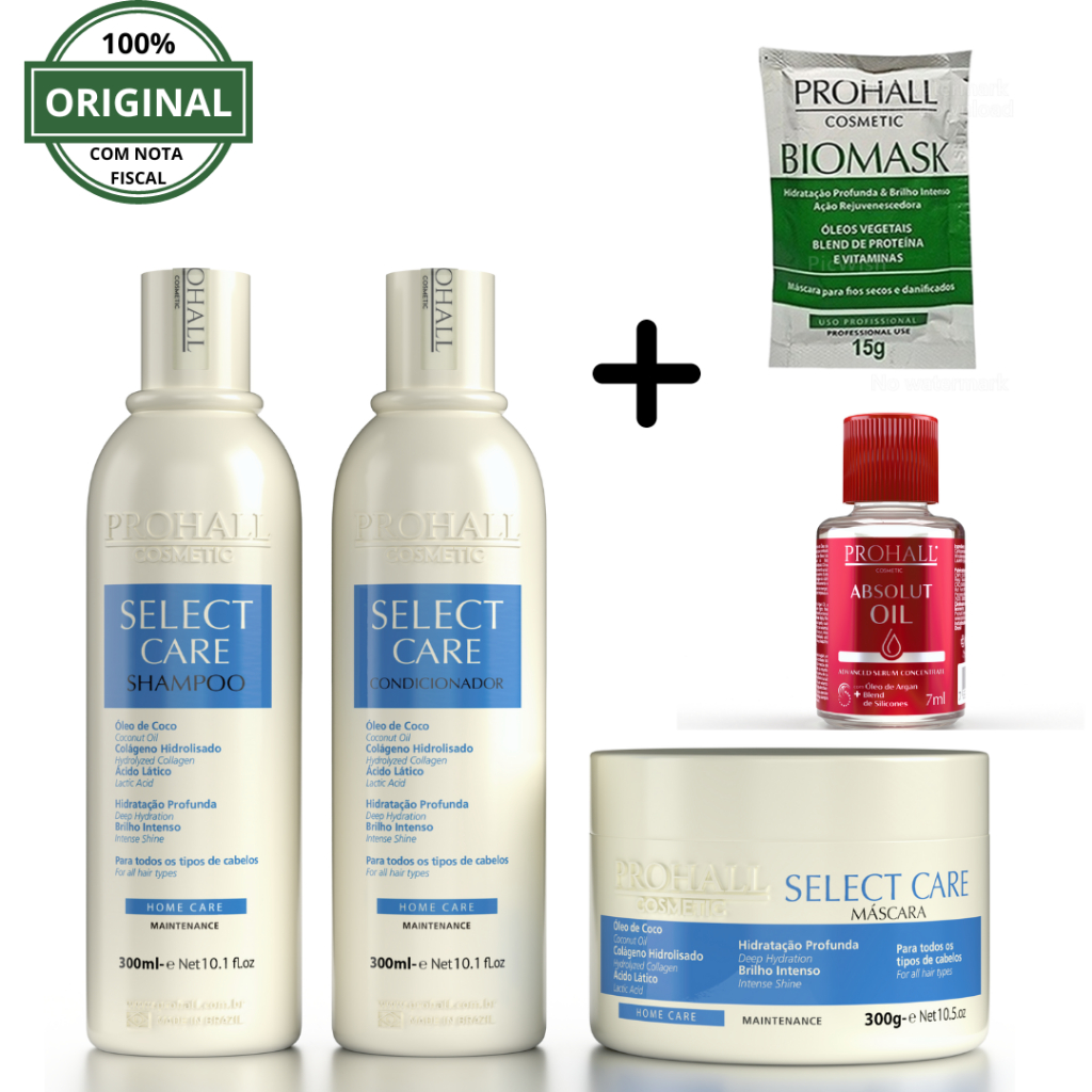 KIT SELECT CARE PROHALL - MANUTENÇÃO PÓS PROGRESSIVA - 300gr | Shopee ...