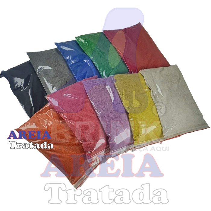 Kit Areia Colorida - 12 pacotes de 100g | Shopee Brasil