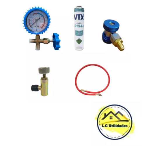 Kit Automotivo Carga De Gás R134a Completo | Shopee Brasil