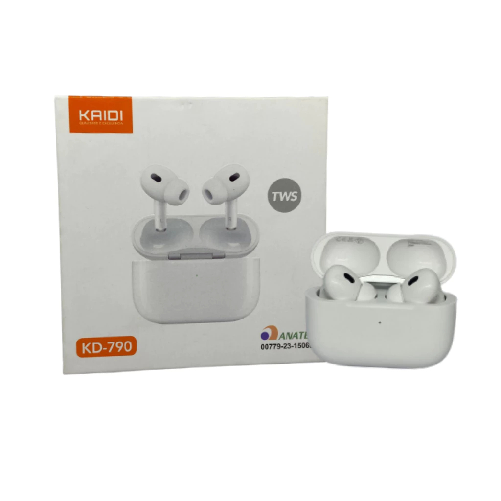 Fone de Ouvido Bluetooth Intra Auricular KD-790 branco KAIDI | Shopee ...