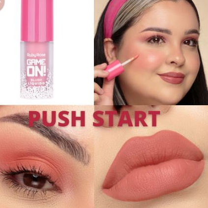 Blush Líquido cremoso Ruby Rose batom frasco blush liquido rose Game On ...