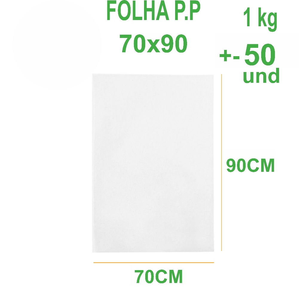 Folha Transparente 70x90 Polipropileno 1 kg - 50 folhas | Shopee Brasil