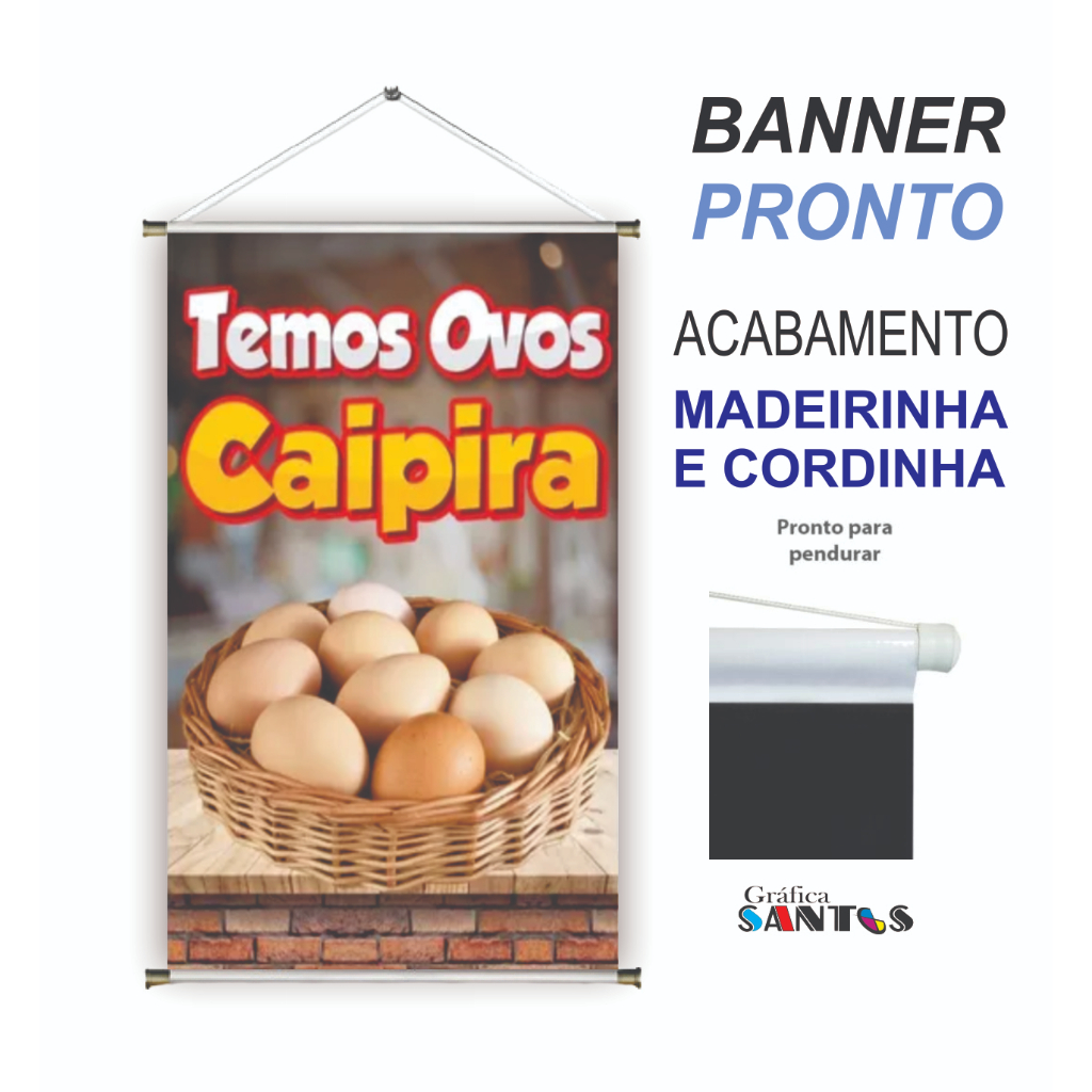 Banner pronto tema: (Ovo Caipira) - REF 236 obs.nao acrescentamos ...