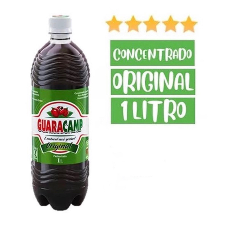 XAROPE CONCENTRADO DE GUARANÁ NATURAL GUARACAMP ORIGINAL - 1 PET DE 1 ...