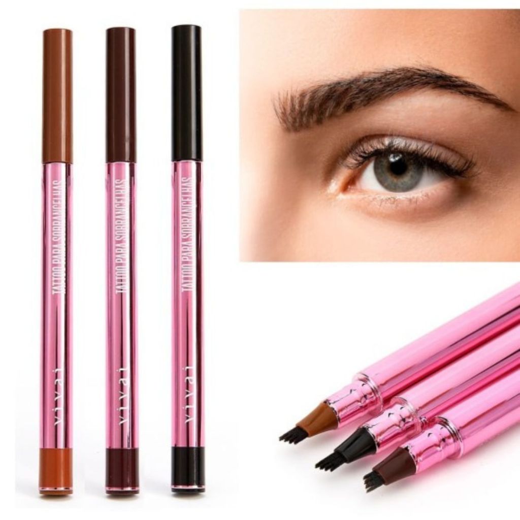 Caneta De Sobrancelha Tatoo Fio A Fio Prova D Agua Shopee Brasil