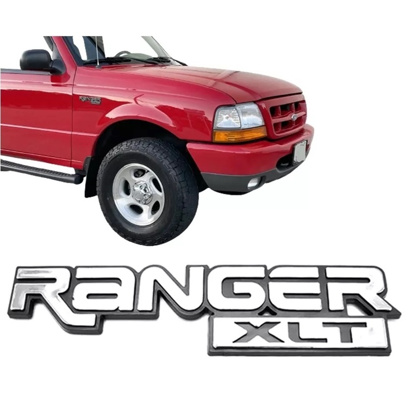 Nome Emblema Letreiro Ford Ranger XLT Pick-up Cromado Lateral | Shopee ...