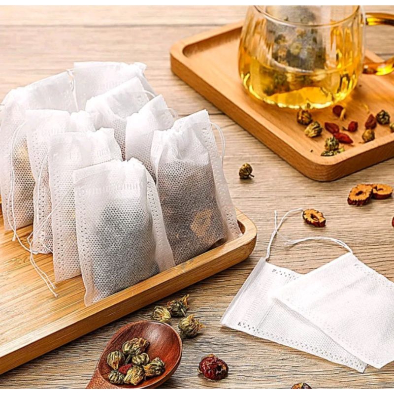 100 peças Sacos de Chá Infusor de Tecido Descartável 5x7cm | Shopee Brasil