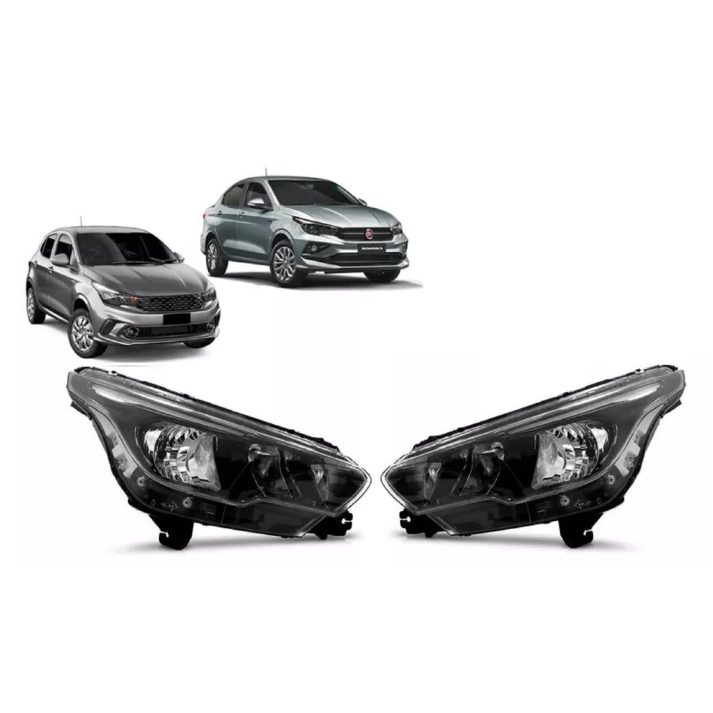 Farol Fiat Argo Cronos 2017 2018 2019 2020 2021 2022 2023 Sem Led Manual Novo | Shopee Brasil