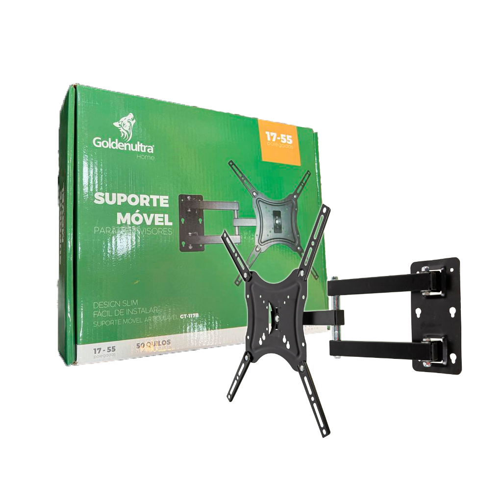 Suporte de Parede Triarticulado para TVs LCD, LED e Plasma de 17 a 55 ...