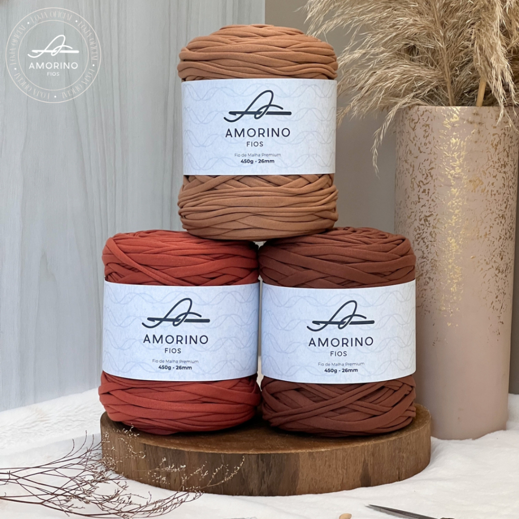 Fio de Malha Premium Amorino Fios - 26mm - Cores Escuras | Shopee Brasil