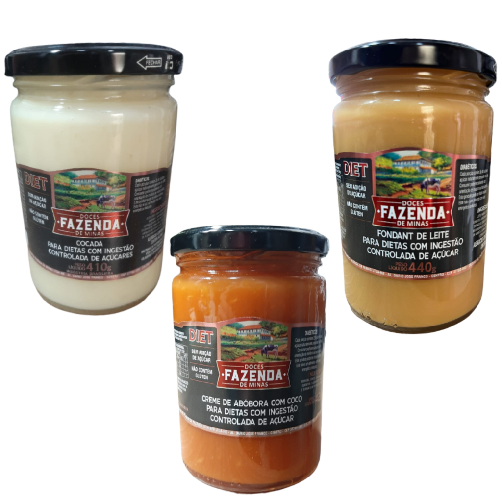 Doces Diet Zero Açúcar e Zero Glúten, 3 unidades | Shopee Brasil