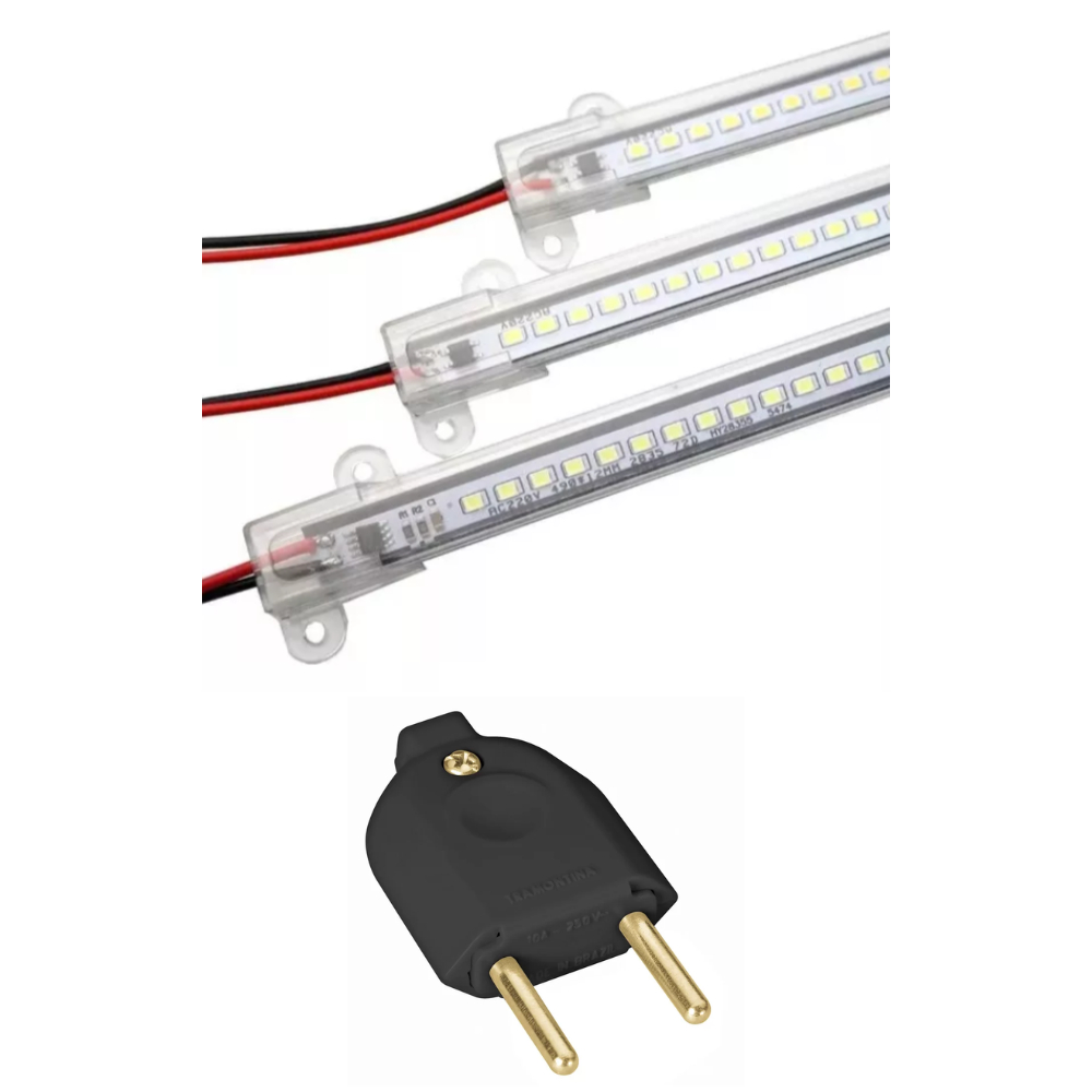 Luminaria Barra de LED 50cm Branco Frio Branco Quente 110V/220V Para ...