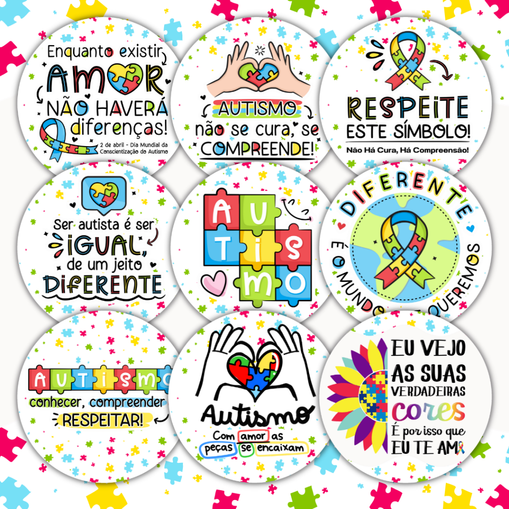 100 Etiquetas Adesivas Autismo | Autista | Shopee Brasil
