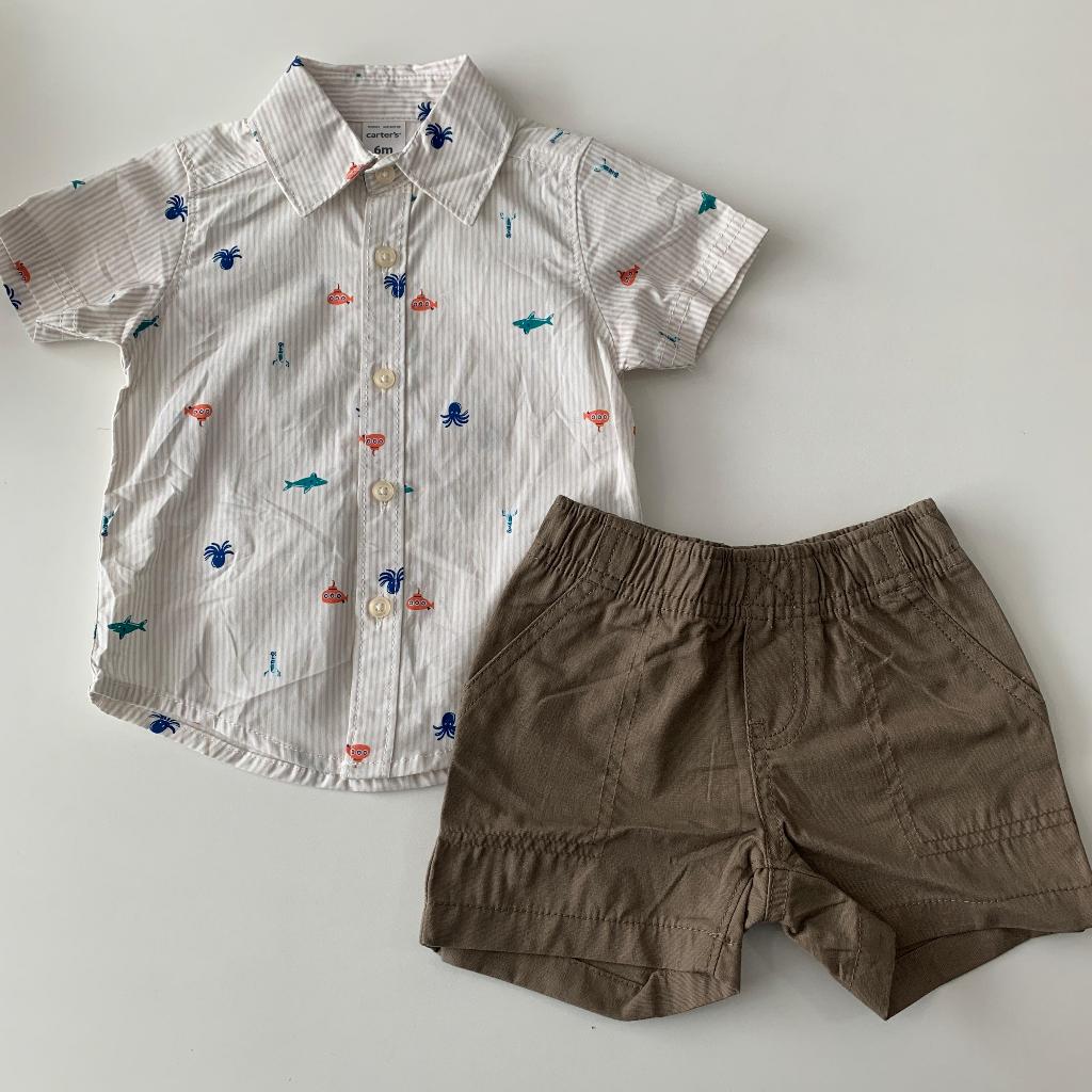 Conjunto fundo do mar - C@rters (6 meses) | Shopee Brasil