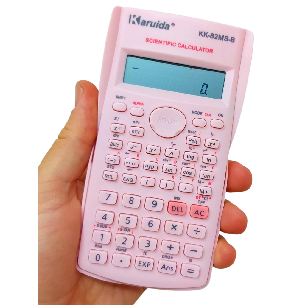 Calculadora Cientifica Rosa 240 Funções Bateria 10 Digito 2 Linha ...