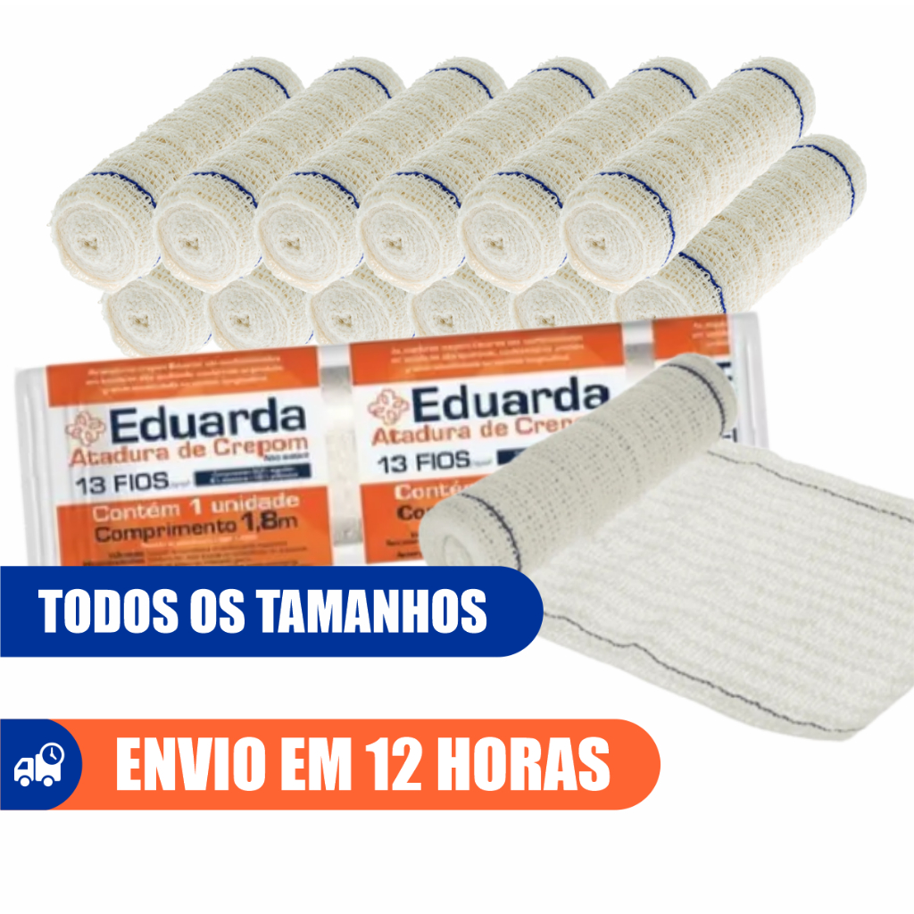 Atadura De Crepom Eduarda 13 Fios 15cm x 1,8m 12 Rolos American | Shopee Brasil