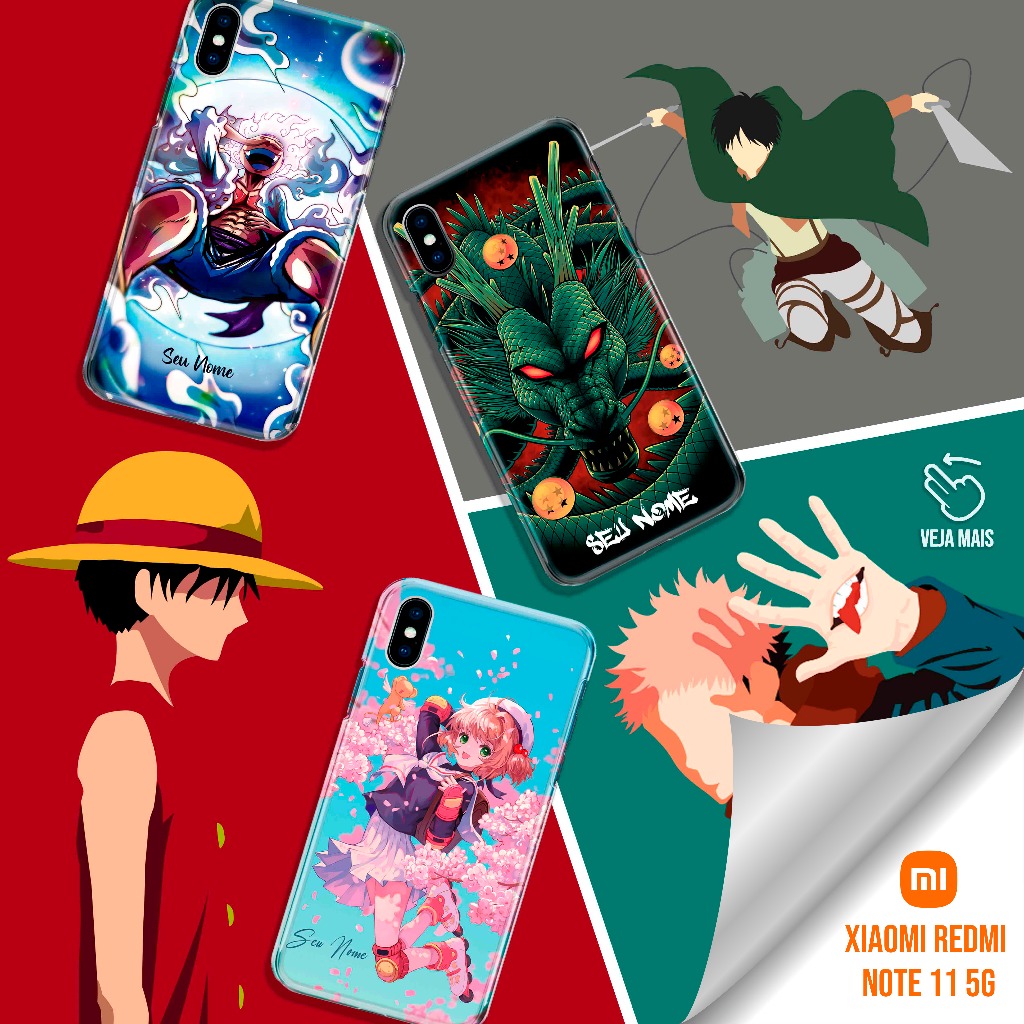 Capa Capinha - Redmi Note 11 5G - Animes | Shopee Brasil