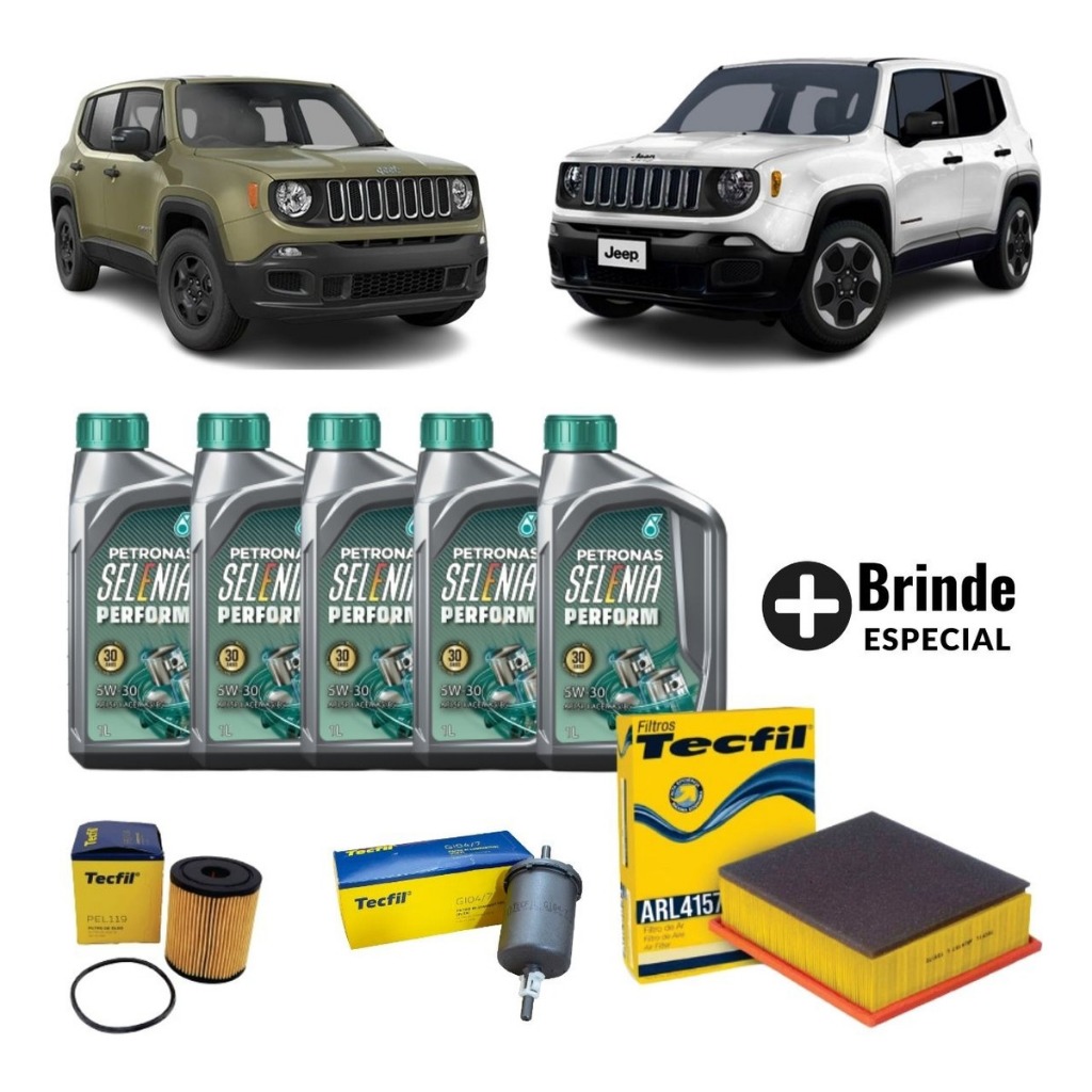 Kit Troca De Oleo Jeep Renegade Fiat Toro 1.8 Flex 5w30 Selenia Petronas Sintetico revisão ...