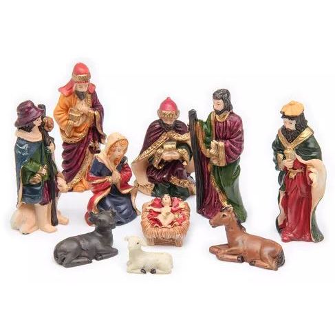 Presépio completo 10 peças 10 cm de altura - Natal - Nascimento De ...