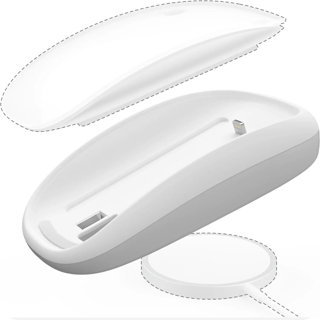 Base Suporte De Carregamento Sem Fio Magic Mouse 2 Branco Compativel ...