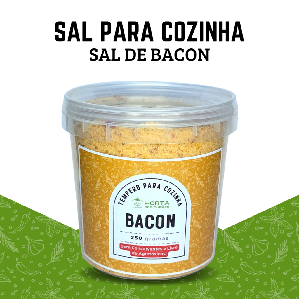 Tempero Saudável Sal De Bacon Natural Sem Conservantes Prático Livre de ...