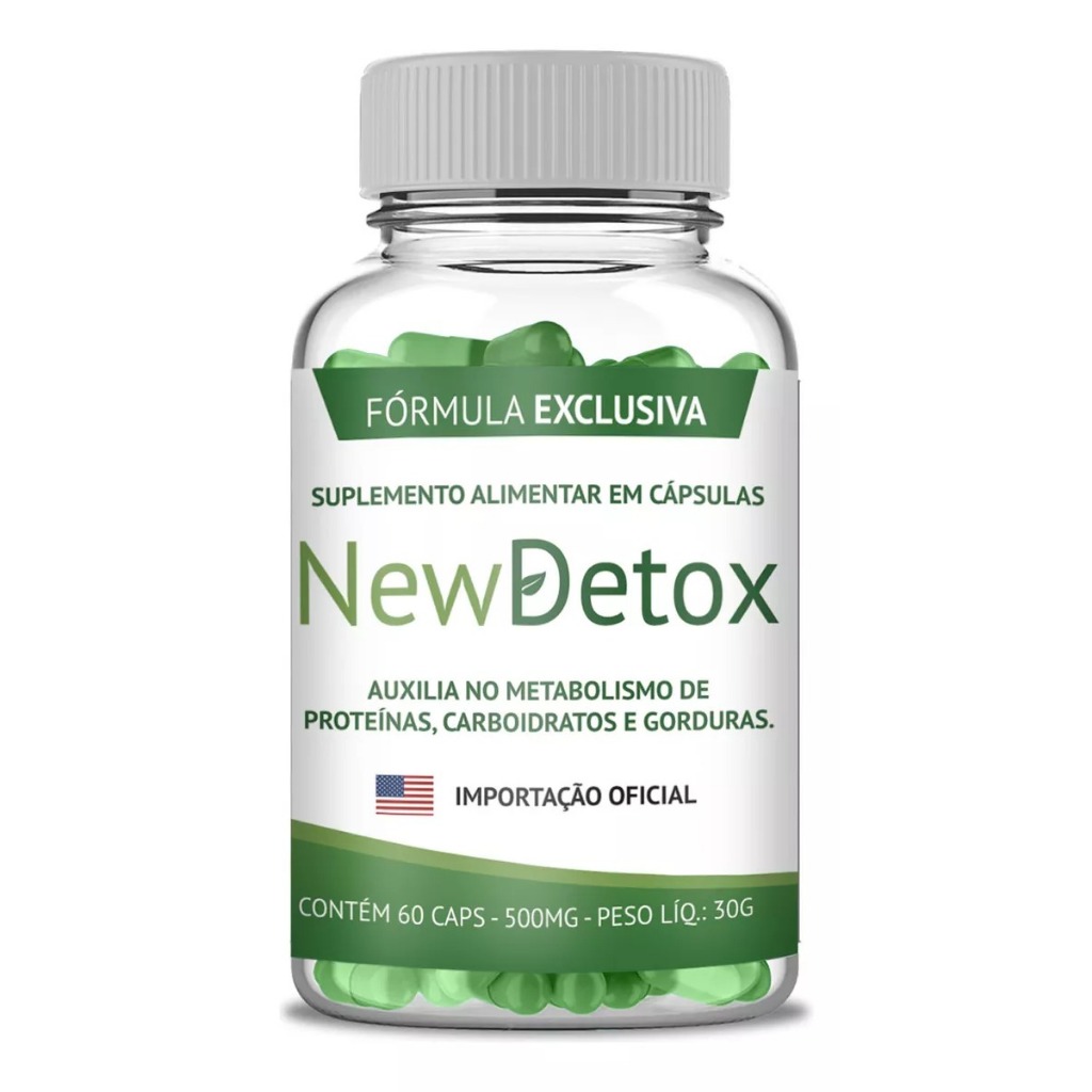 Tratamento 1 Mes New Detox 500mg Original 60 capsulas | Shopee Brasil