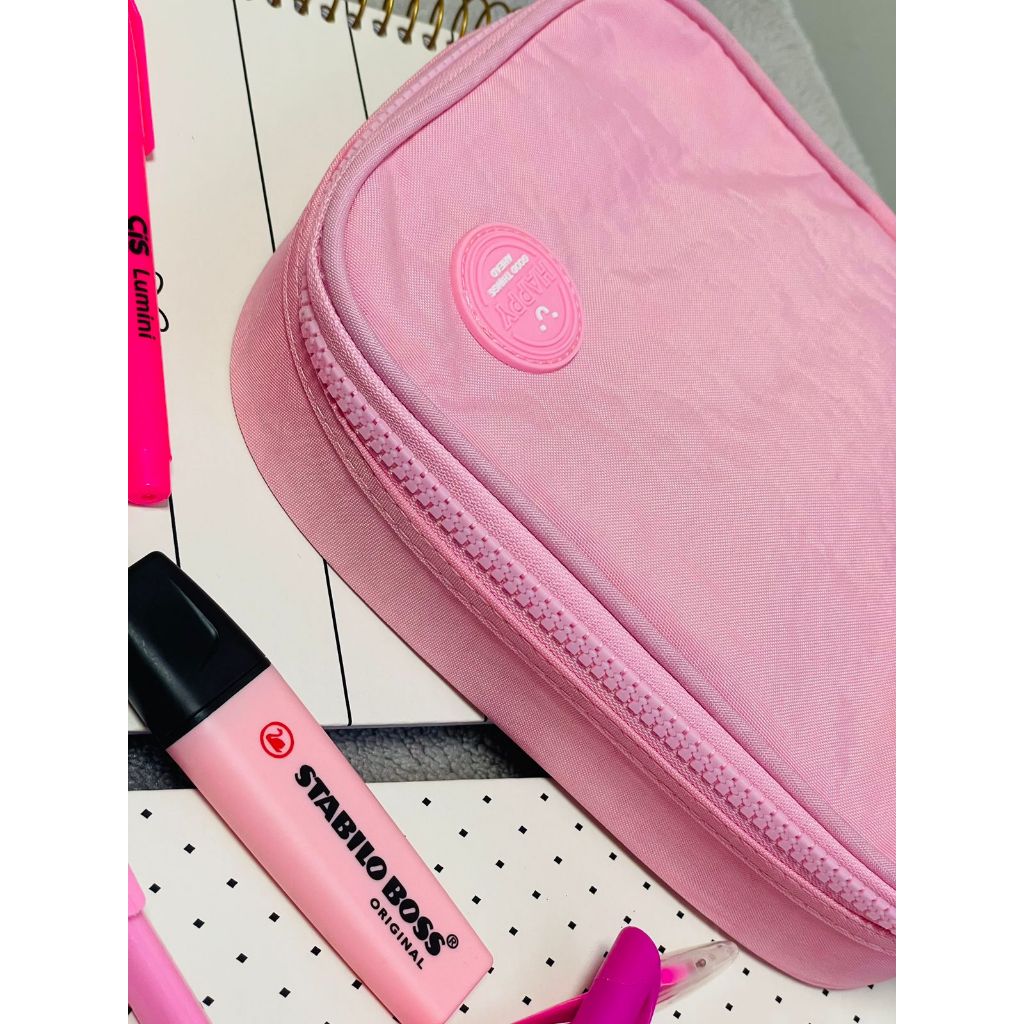 Estojo Grande Box 100 Pen HAPPY Rosa - Tilibra | Shopee Brasil