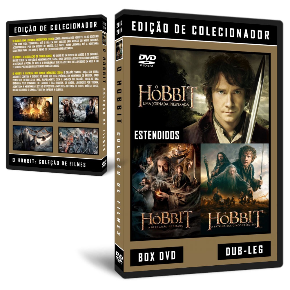 O Hobbit - A Trilogia em DVD (Vs Estendida) | Shopee Brasil