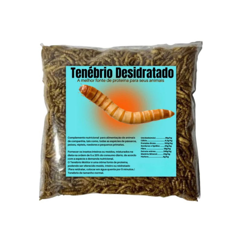 Tenebrio Molitor desidratado - 100g Tenebra | Shopee Brasil