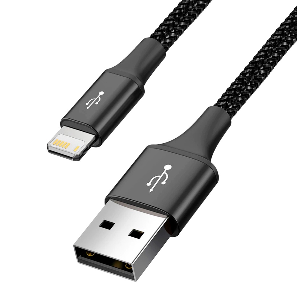 Cabo para Iphone Longo 1 metros Usb Lightning Carga e Dados Reforçado ...