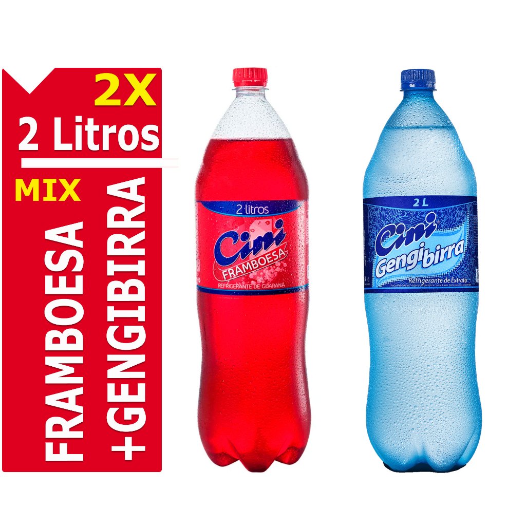 Refrigerante Gengibirra (Gengibre) + Gasosa Framboesa 2 Litros CINI ...