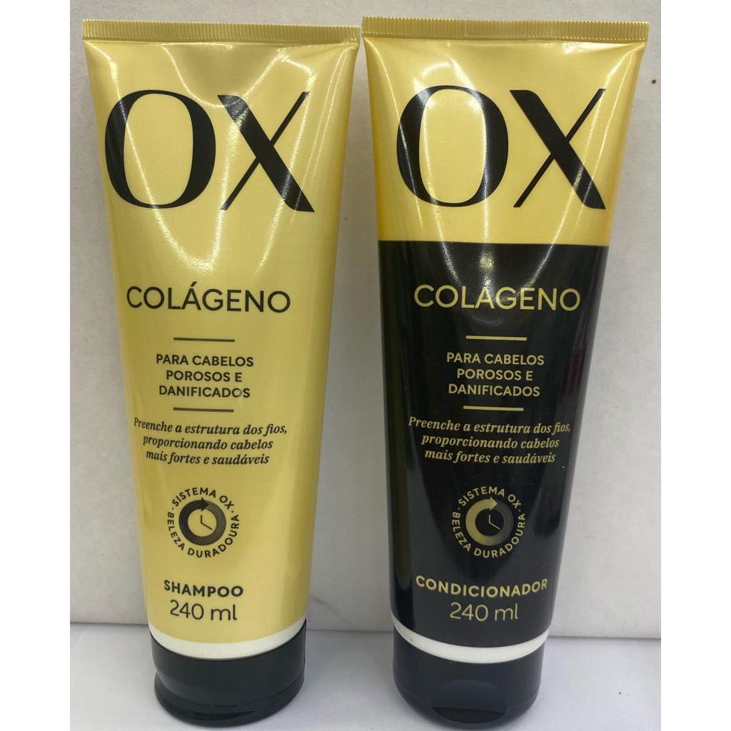 Shampoo e Condicionador OX Colágeno 240ml cada | Shopee Brasil