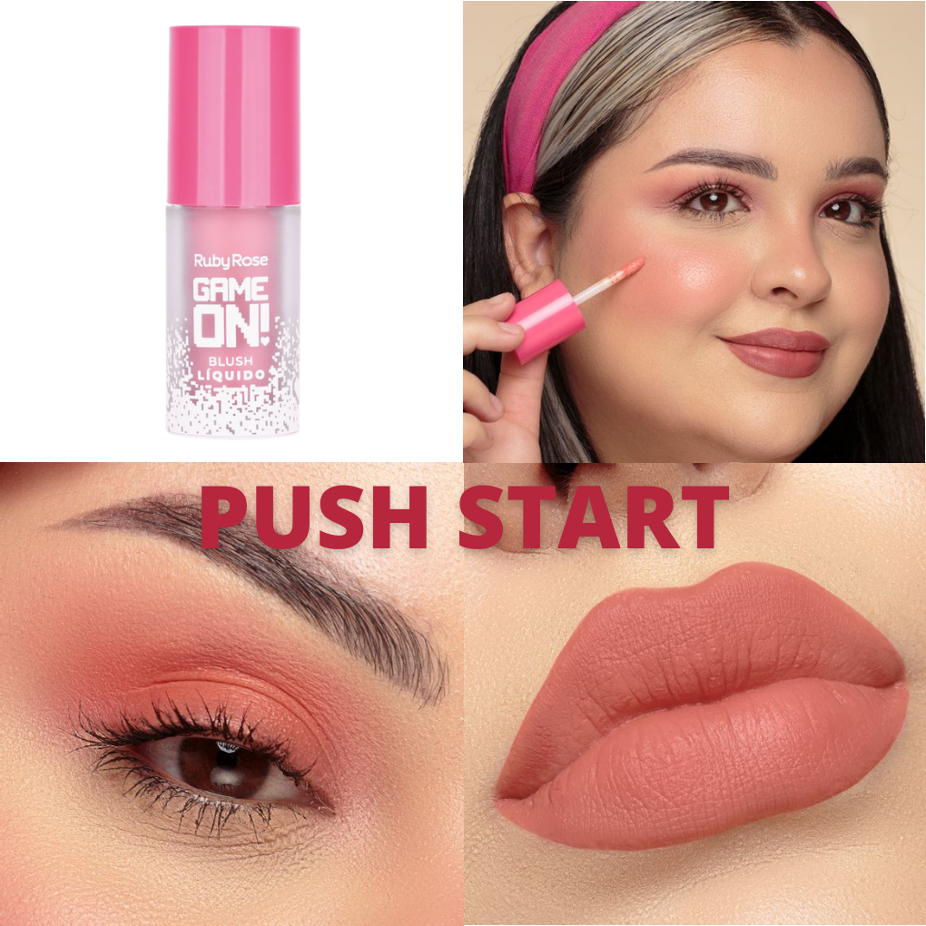 BLUSH LÍQUIDO PUSH START GAME ON RUBY ROSE | Shopee Brasil