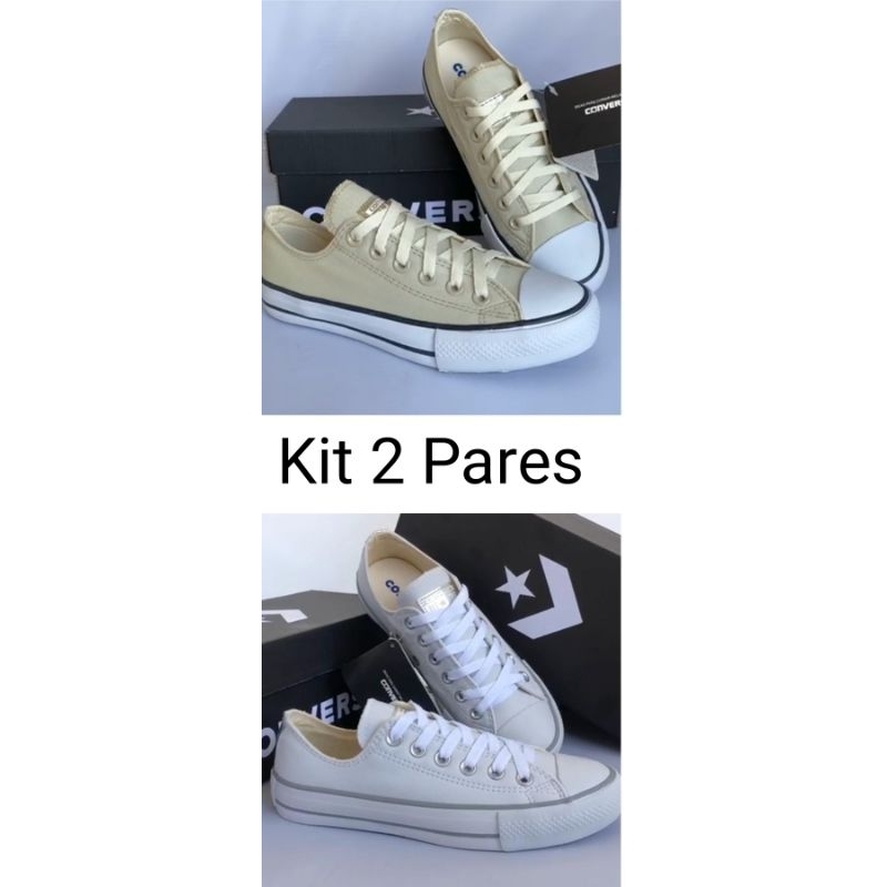 Kit 2 Pares All Star Vulcanizado Unissex Promoção | Shopee Brasil