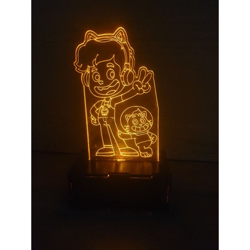 Luminária Gato Galáctico Decoração Geek Nerd Presente Criativo ...