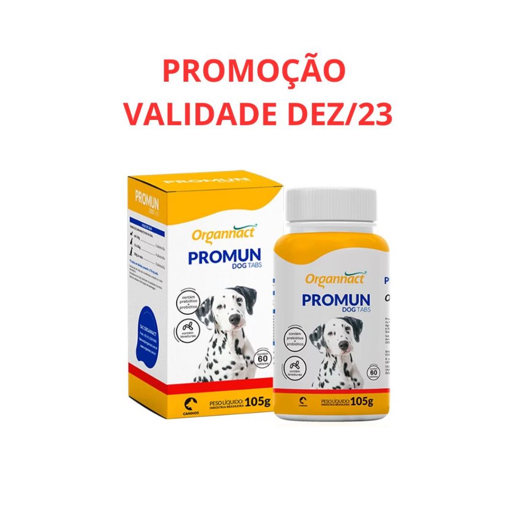 Promun Dog Tabs 30 tabletes Organnact Validade Proxima | Shopee Brasil