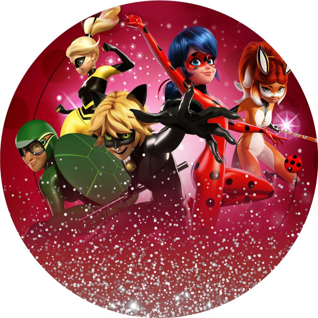 Painel Redondo Festa Lady Bug Tecido Sublimado | Shopee Brasil