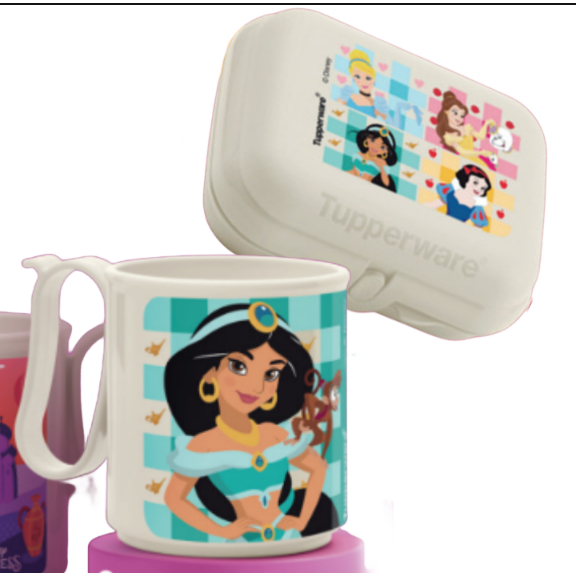 CANECA JUMBO OU TUPPER SNACK PRINCESAS DISNEY 280ML - TUPPERWARE ...