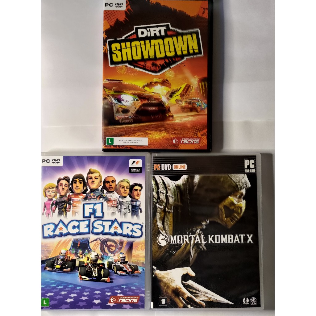 Kit 3 Jogos PC: Mortal Kombat X + F1 Race Stars + Dirt Showdown ...