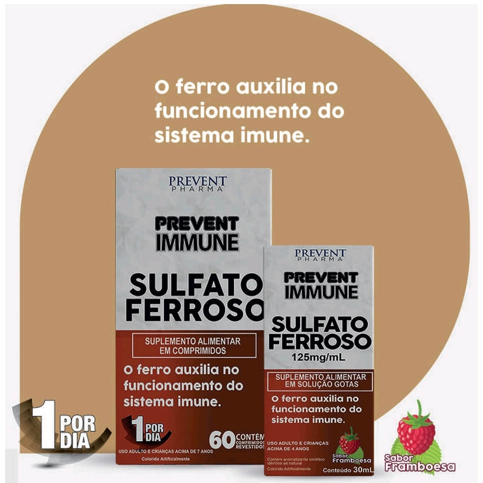 SULFATO FERROSO auxilia no funcionamento do sistema imune Prevent ...