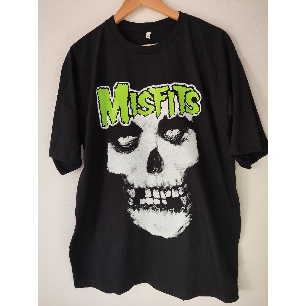 Camisa de Rock Misfits Camiseta de Banda Punk Vintage - Linha Premium - Modelo Verde - Faz a Boa!