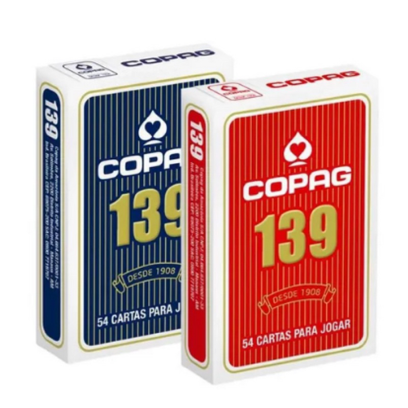 Kit 2 Jogo Baralho Profissional Copag 139 Original 54 Cartas | Shopee Brasil