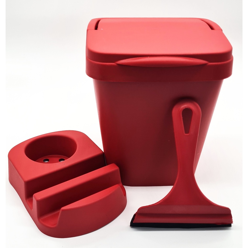 KIT LIXEIRA PARA PIA + PORTA DETERGENTE + RODINHO DE PIA - PIA ORGANIZADOR PARA COZINHA - MAD ...